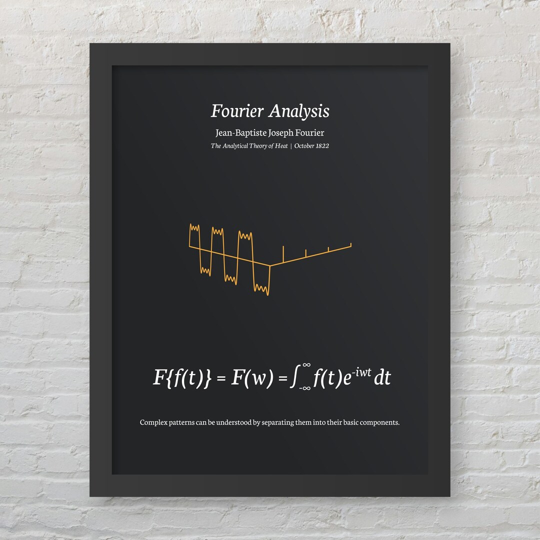 Physics Math Science Equation Print - Fourier Analysis - Modern ...