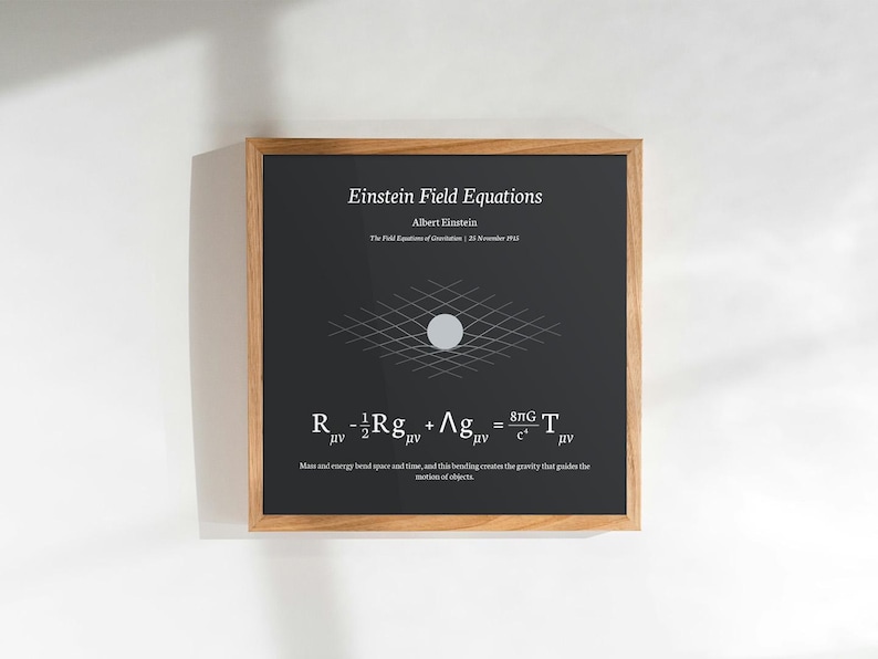 Physics Math Science Equation Print - Einstein Field Equations - Modern ...