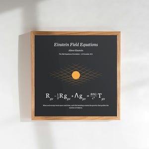 Physics Math Science Equation Print - Einstein Field Equations - Modern Minimalist Room Decor ...
