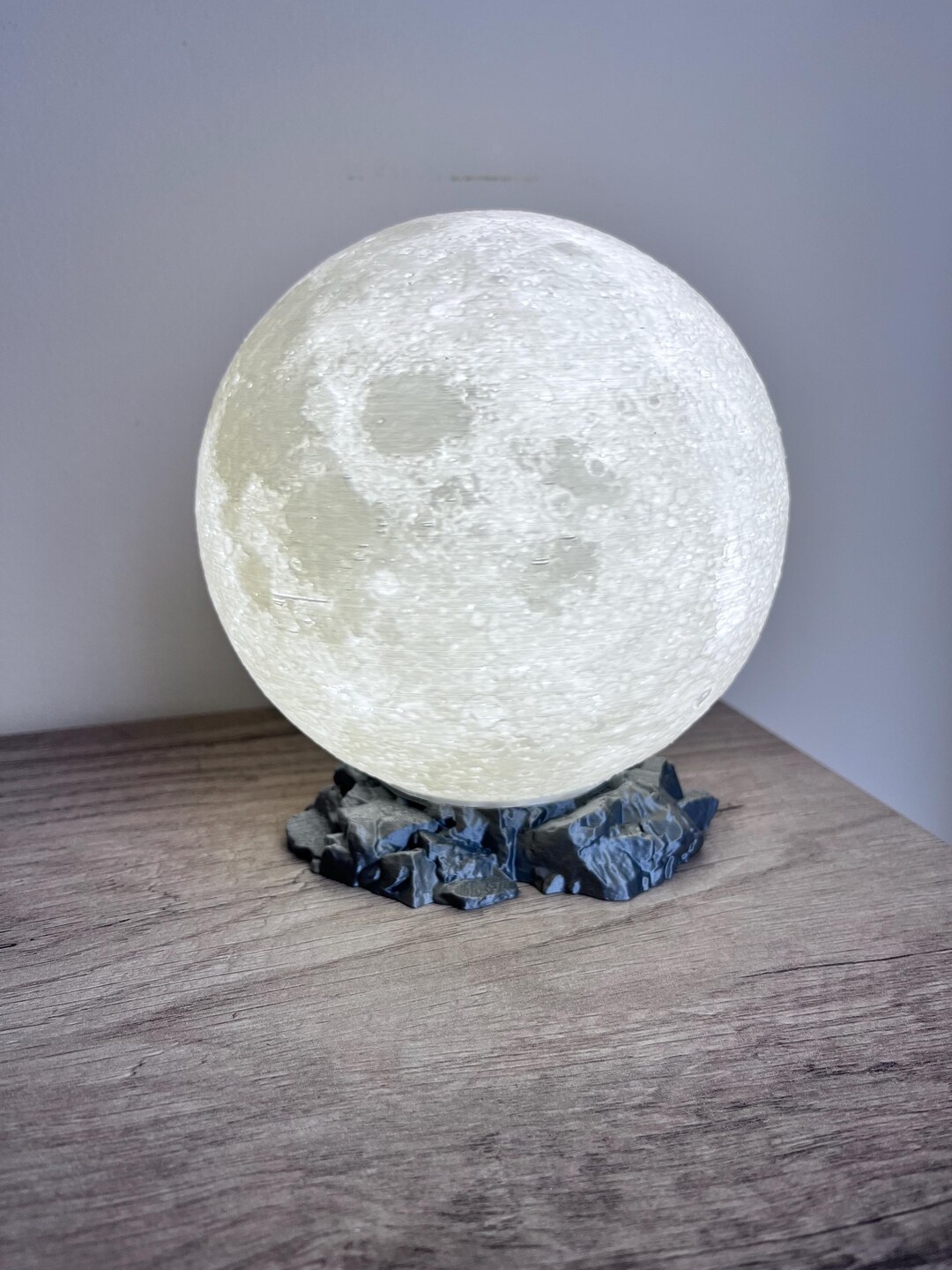3D Printed RGB Moon Lamp – Lunar Glow Orb, Space Night Light (app ...