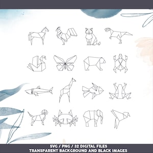 Geometric Animal, Origami Animal, Geometric Wildlife, Animal Drawing ...