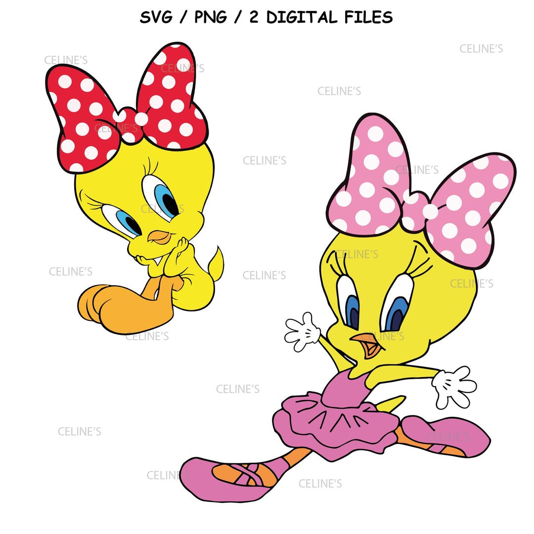 Minnie Bird SVG, Minnie Bow, Minnie PNG - 2 Svg & 2 Png Files, Instant ...