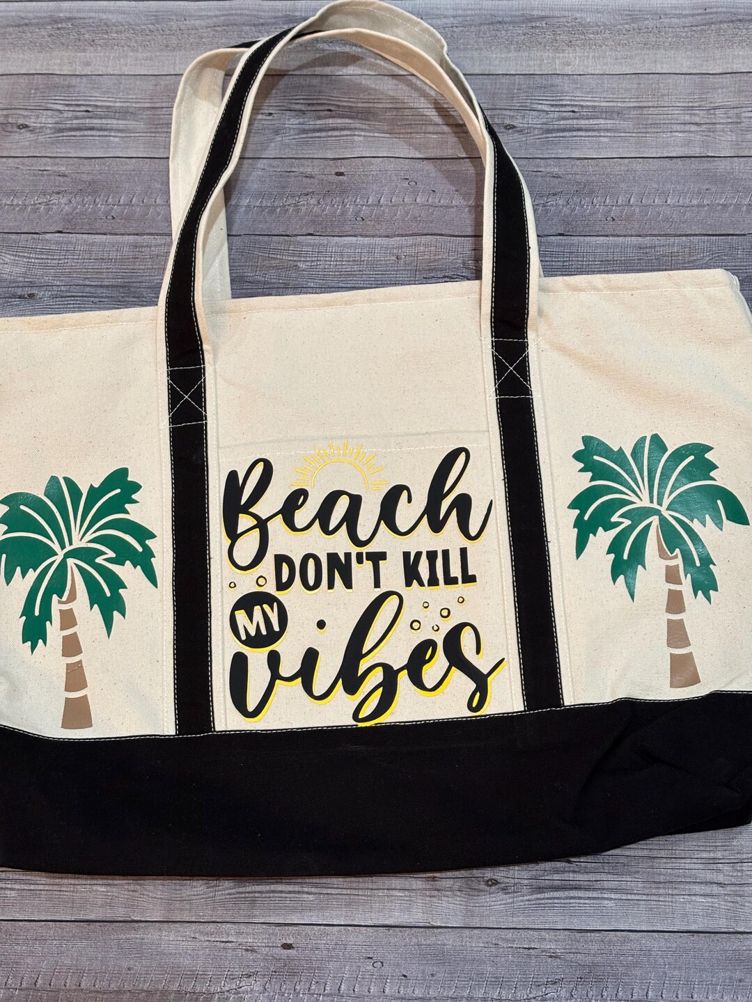 Personalized Beach Bag, Custom Name Tote, Large Summer Bag for Vacation ...