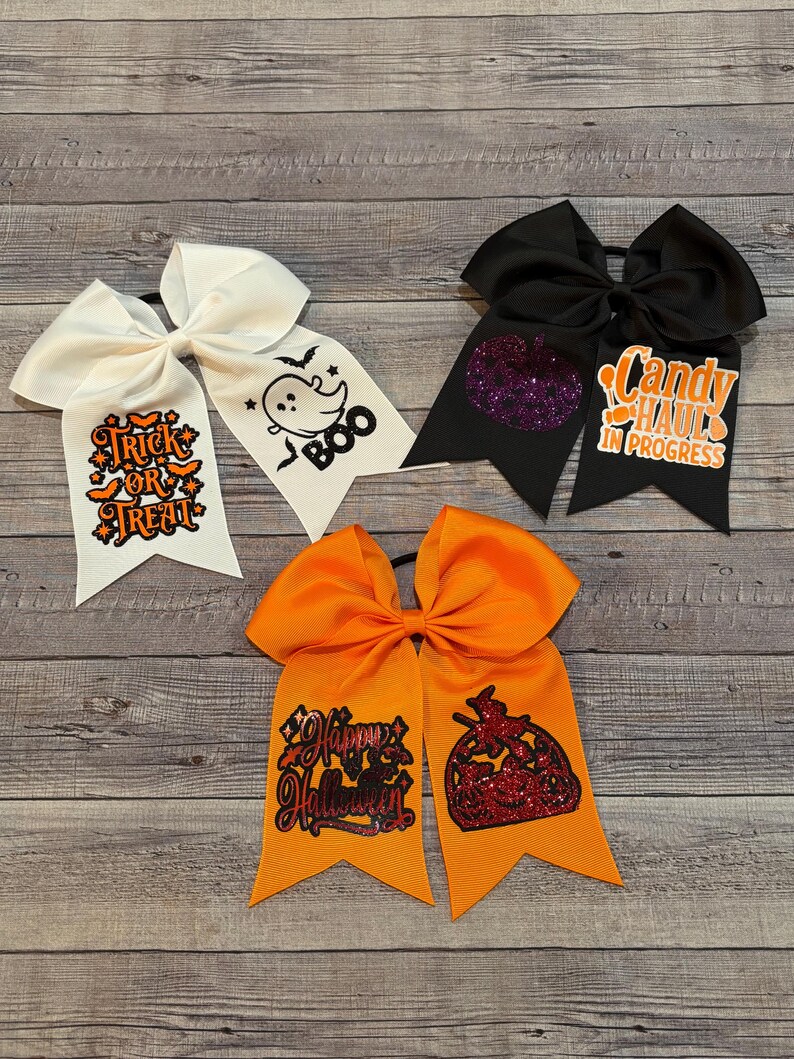 Custom Halloween Bows, Custom Hair Bows for Women & Girls, Personalized ...