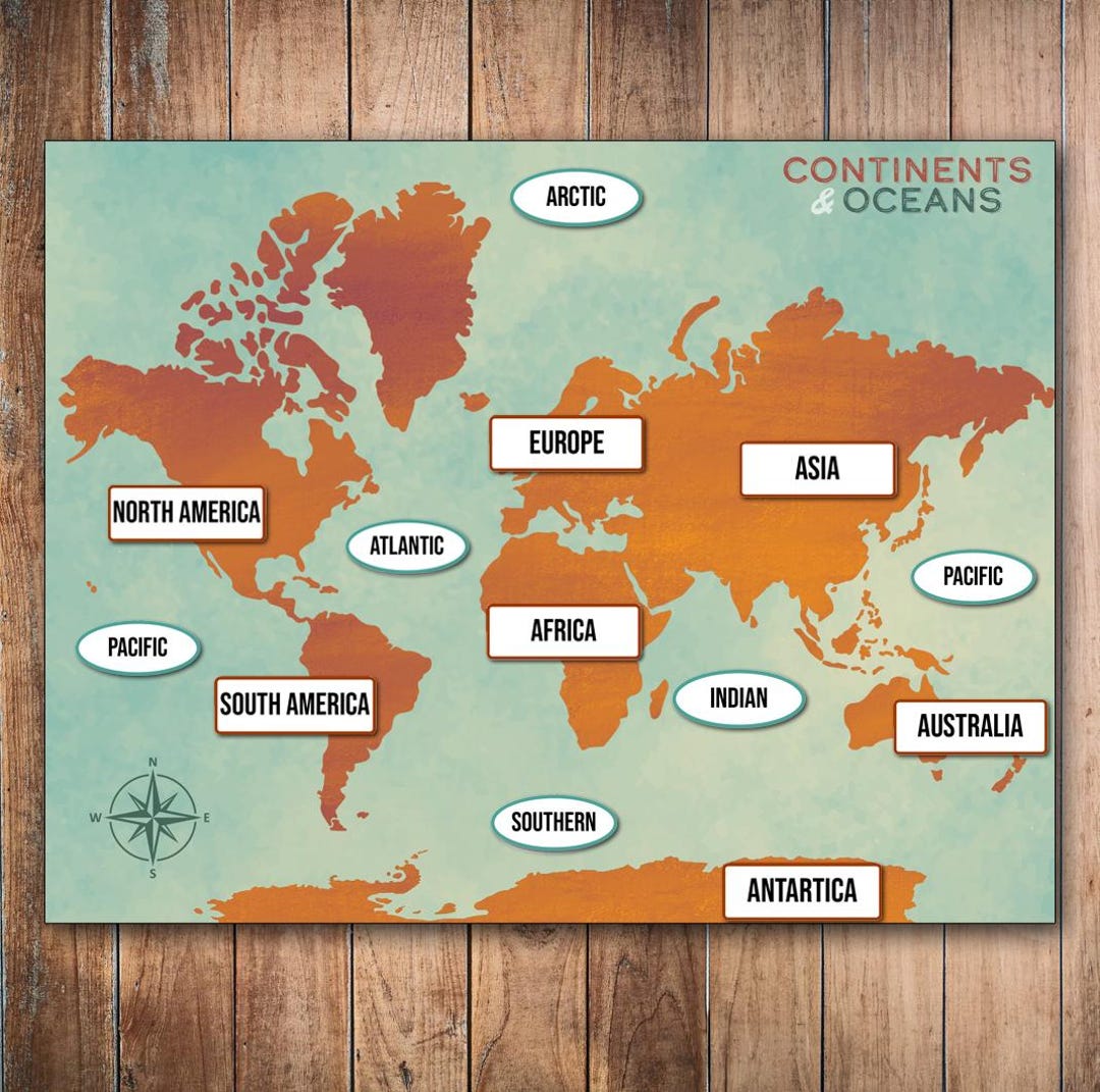 Reusable World Map Educational Printable - Interactive Learning Tool ...