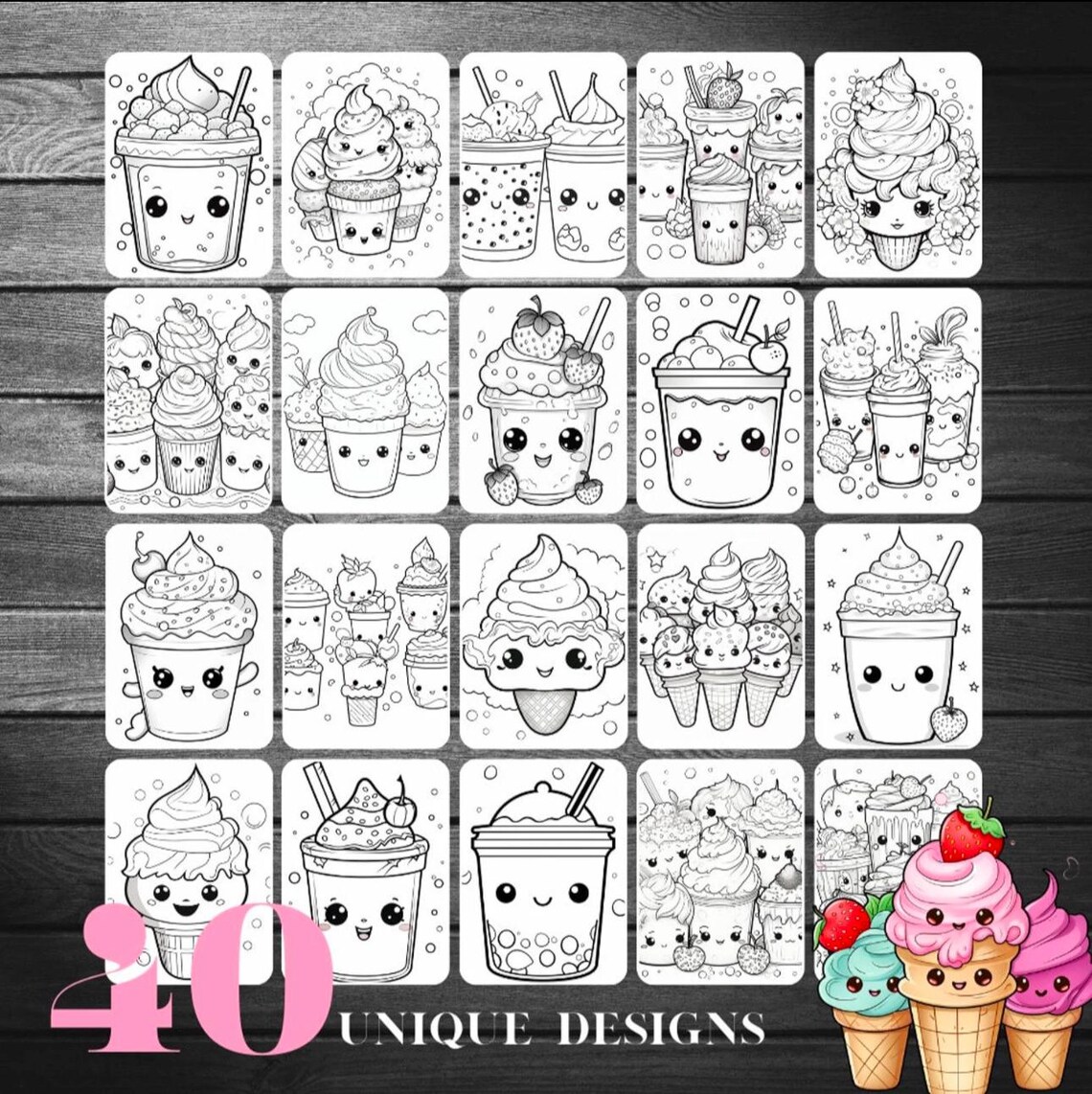 40 Premium Colouring Pages. to Use or Resell./ Resalable Colouring Book ...