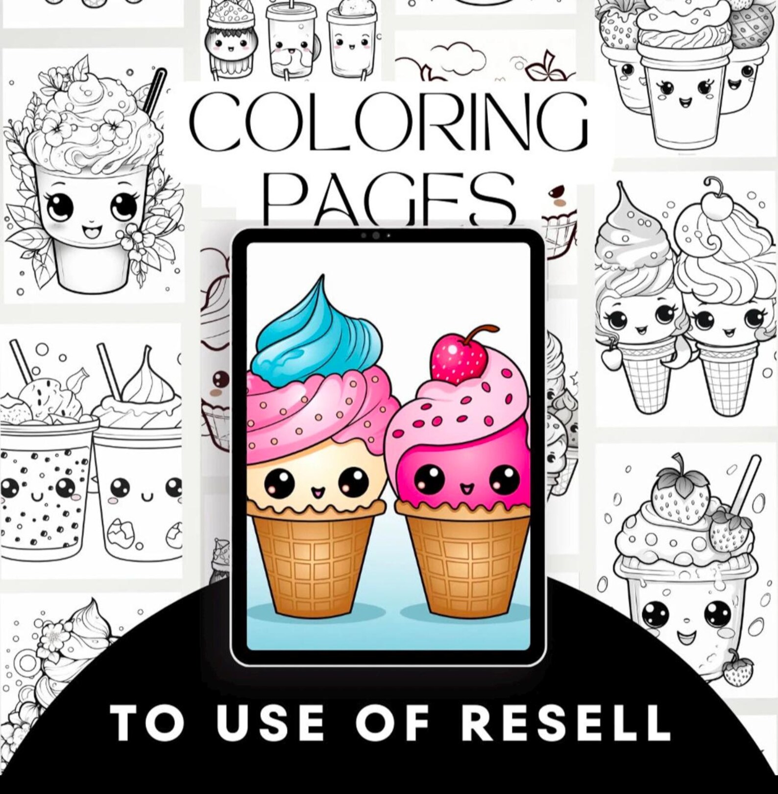 40 Premium Colouring Pages. to Use or Resell./ Resalable Colouring Book ...