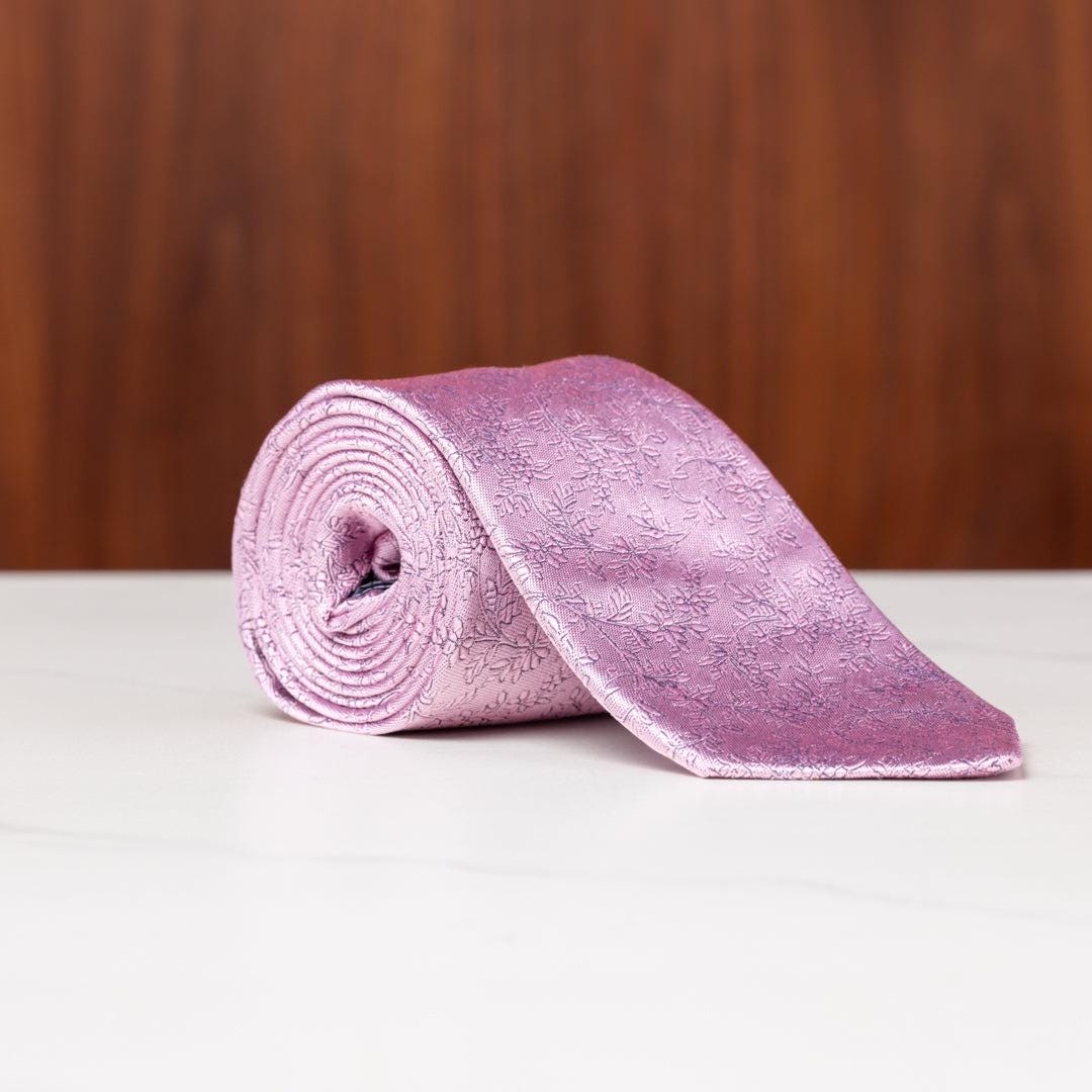 Lavender Subtle Floral Silk Necktie - Etsy