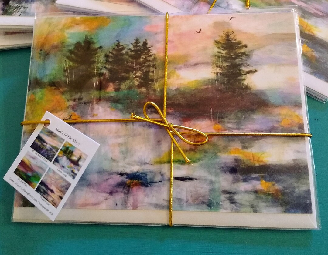 Crane Card Assortment, Cranes, Landscape Cards, Four Crane Cards, Bird ...
