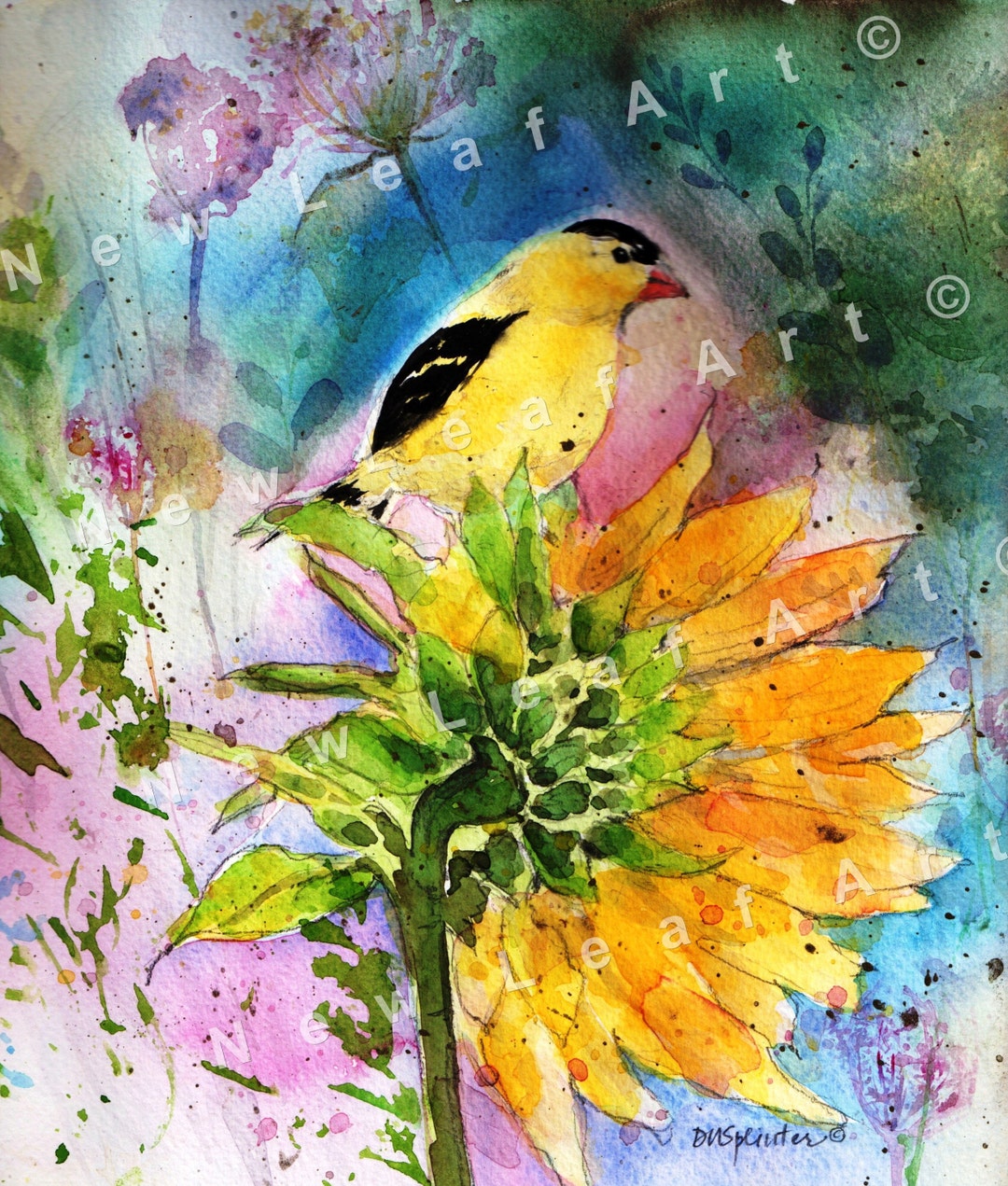 Goldfinch Bird Print, American Goldfinch, Bird Art, Bird Print ...