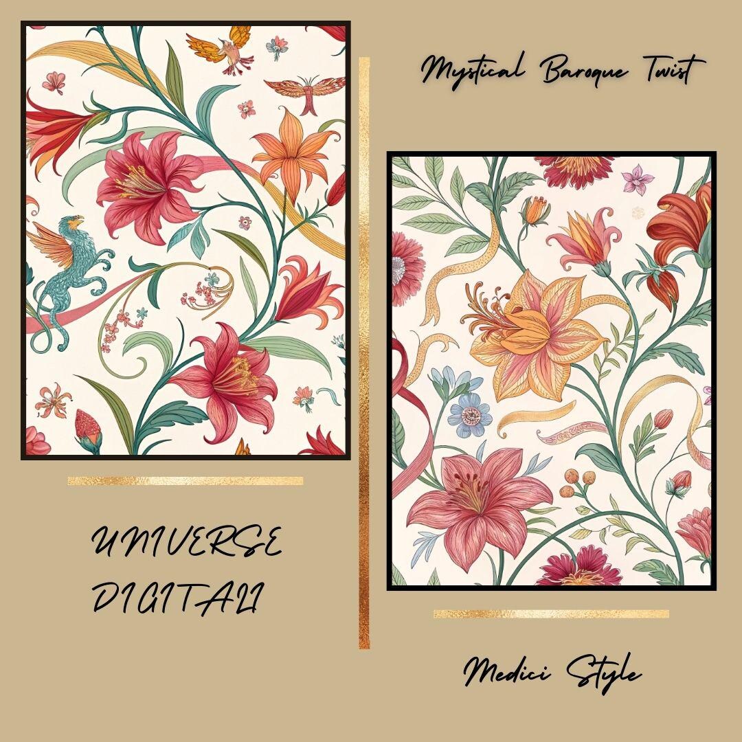 Mythic Paradise: Medici-style Patterns With Surreal Florals and ...