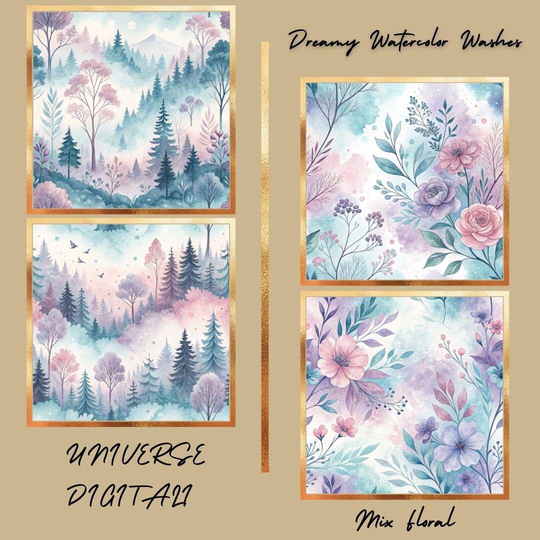 40 Seamless Feminine Patterns Bundle: Soft Pastels & Elegant Designs ...