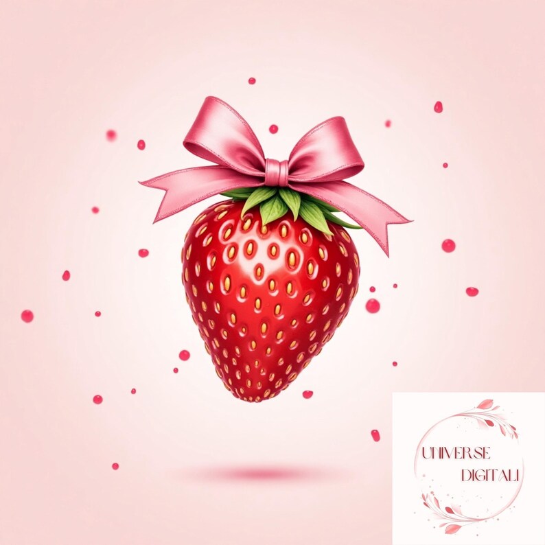 Coquette Strawberry Seamless 3D Pattern Design - High-resolution ...
