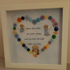 Baby Boy Blessing, Button Art Picture - Etsy