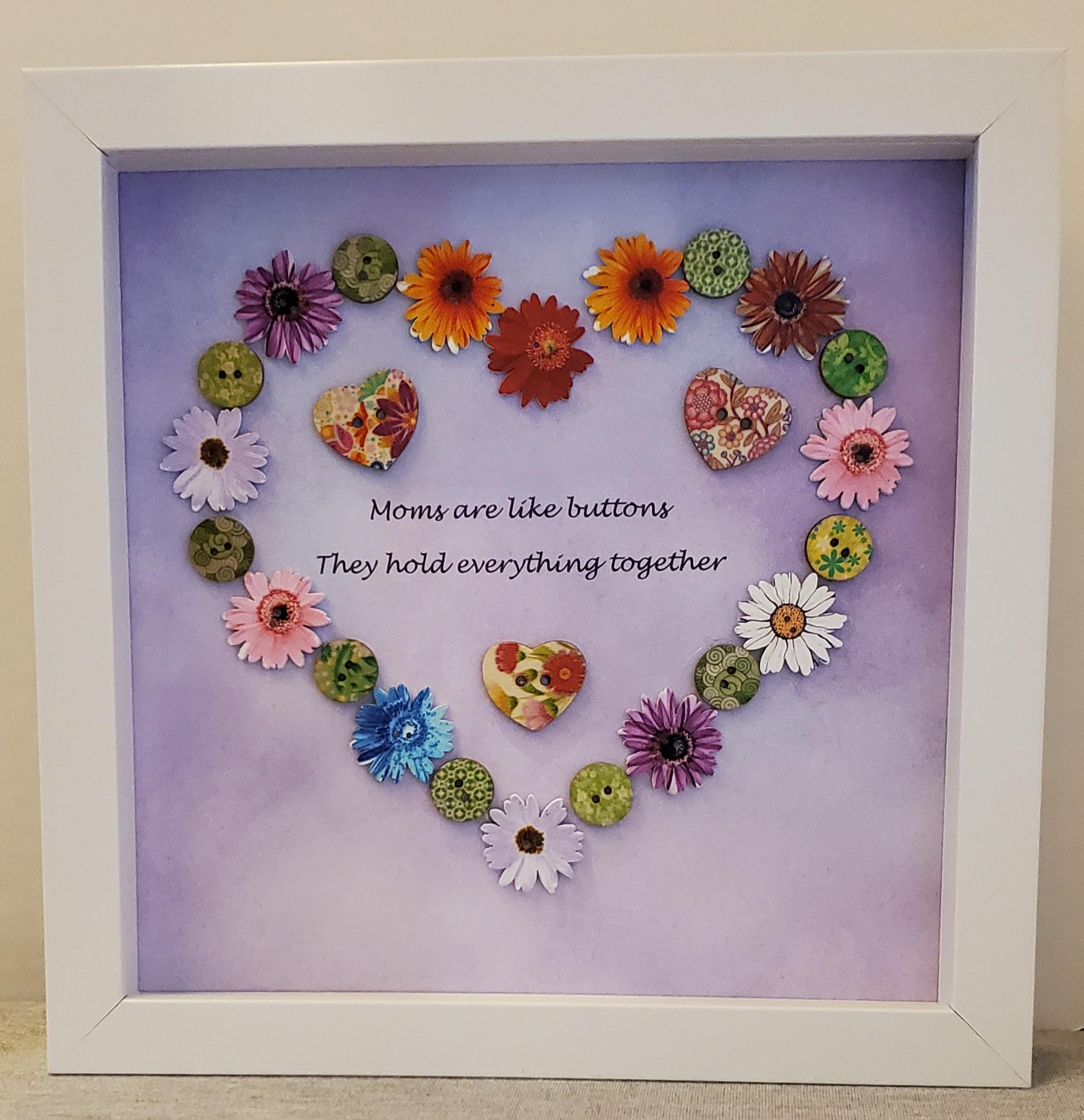 Mom Gift, Button Art, Mother's Day Gift. " Moms Are Like Buttons, They ...