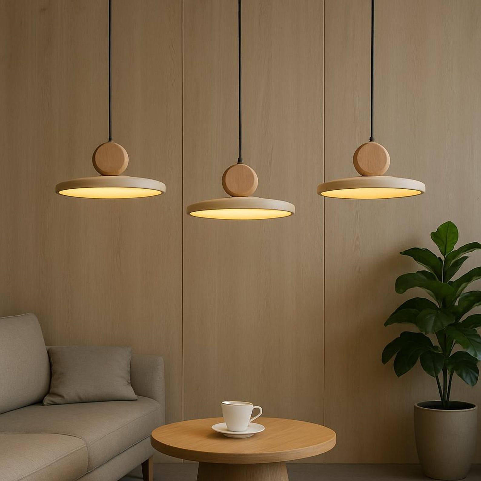 Natural Travertine Stone Pendant Light: Modern Wood Ceiling Lamp - Etsy
