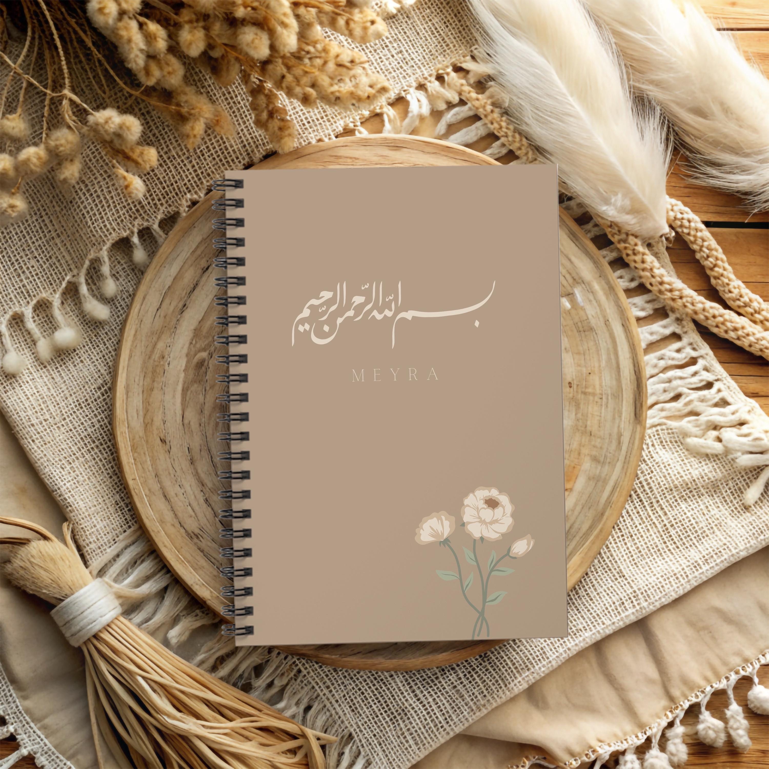 Personalized Islamic Spiral Notebook With Bismillah. Gift for Muslima ...
