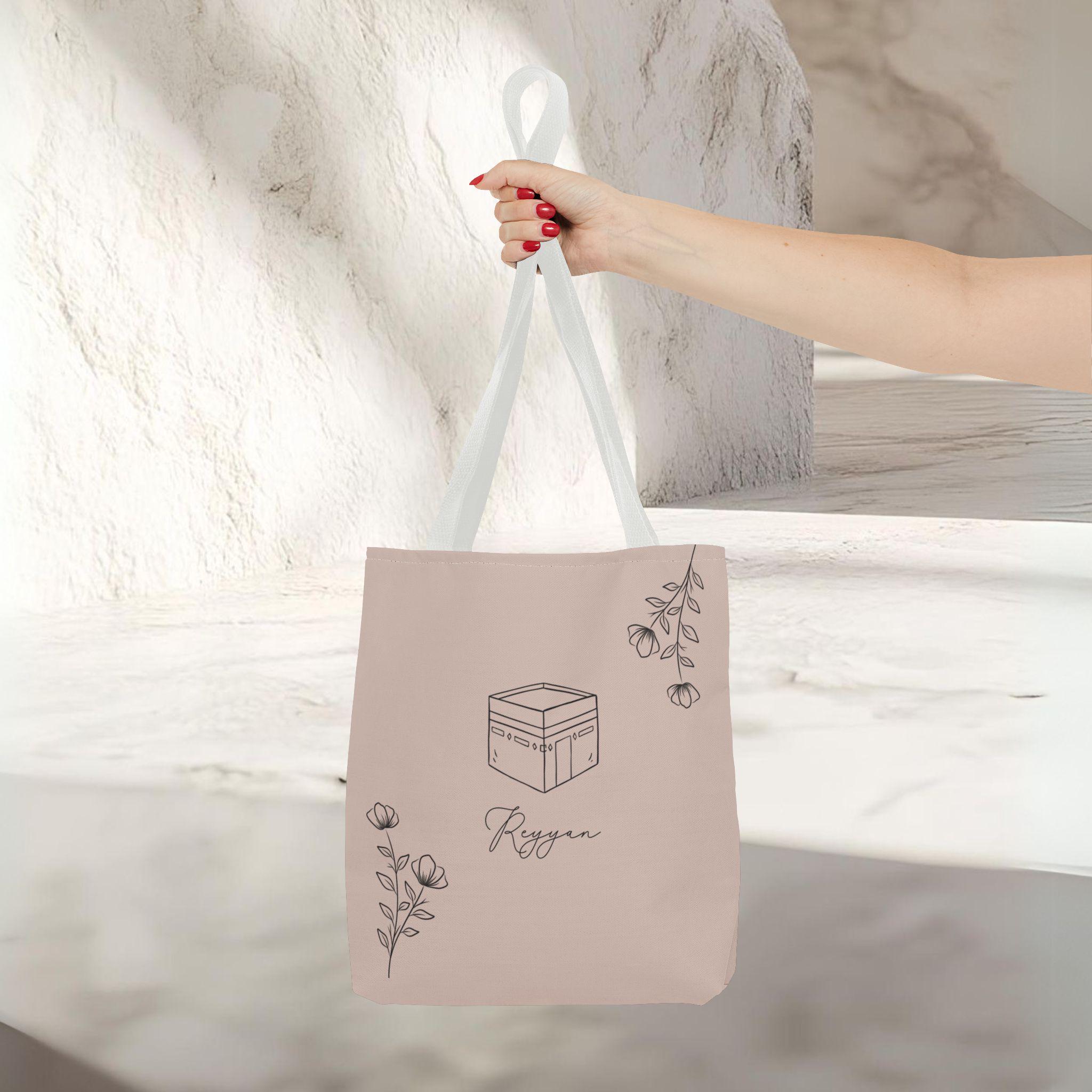 Personalized Islamic Tote Bag With Kaaba, Mekkah, Madinah | Custom Hajj ...