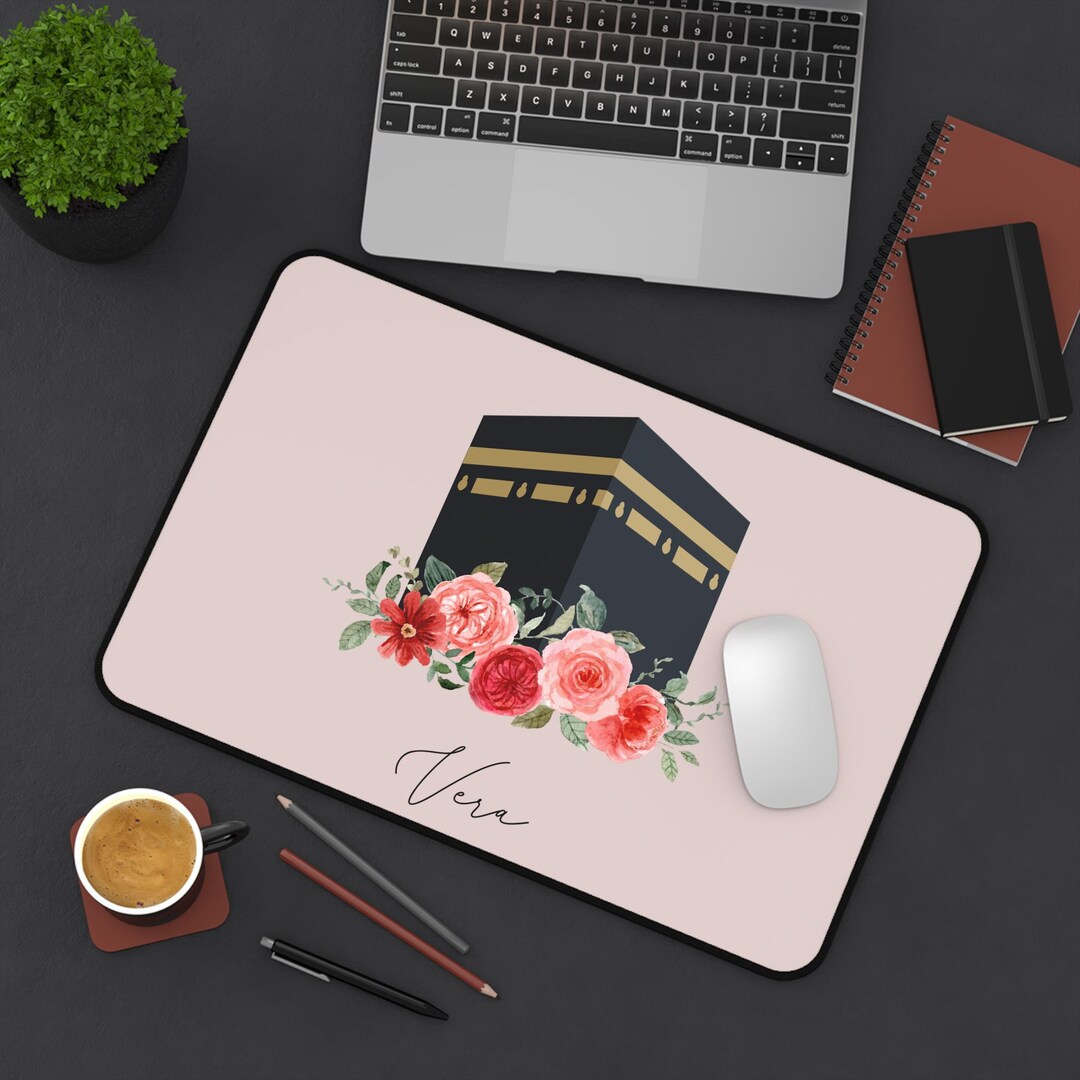 Custom Islamic Desk Mat With Kaaba, Mekka, Medina | Desk Decor With ...