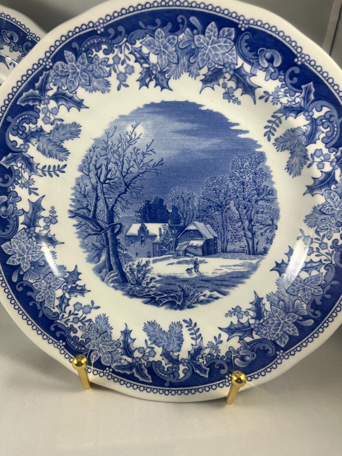 Pair of Spode winter's Eve Salad Plates - Etsy
