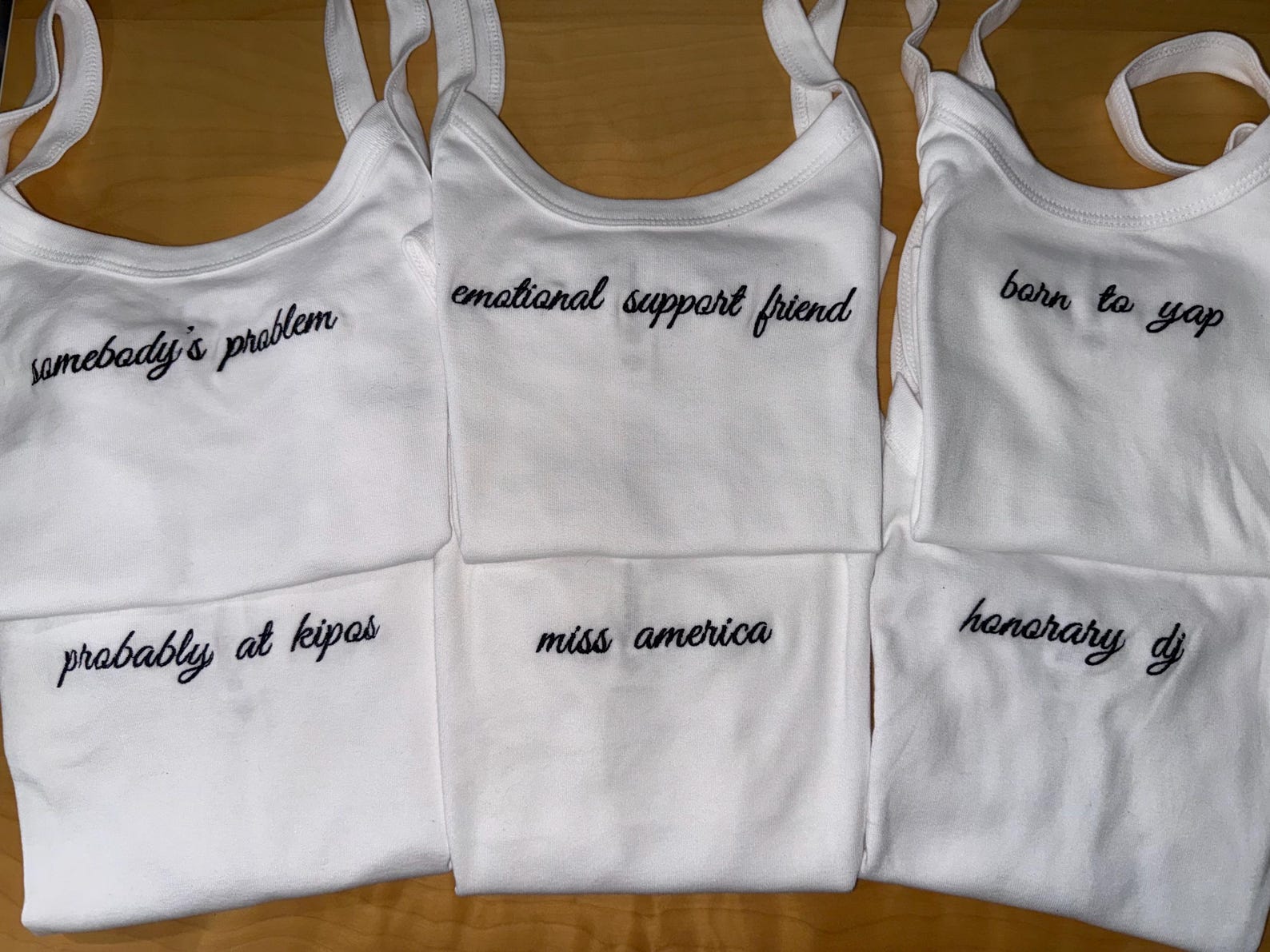 Personalized Embroidered Tank Top, Custom Embroidery Mrs Bride Gift ...