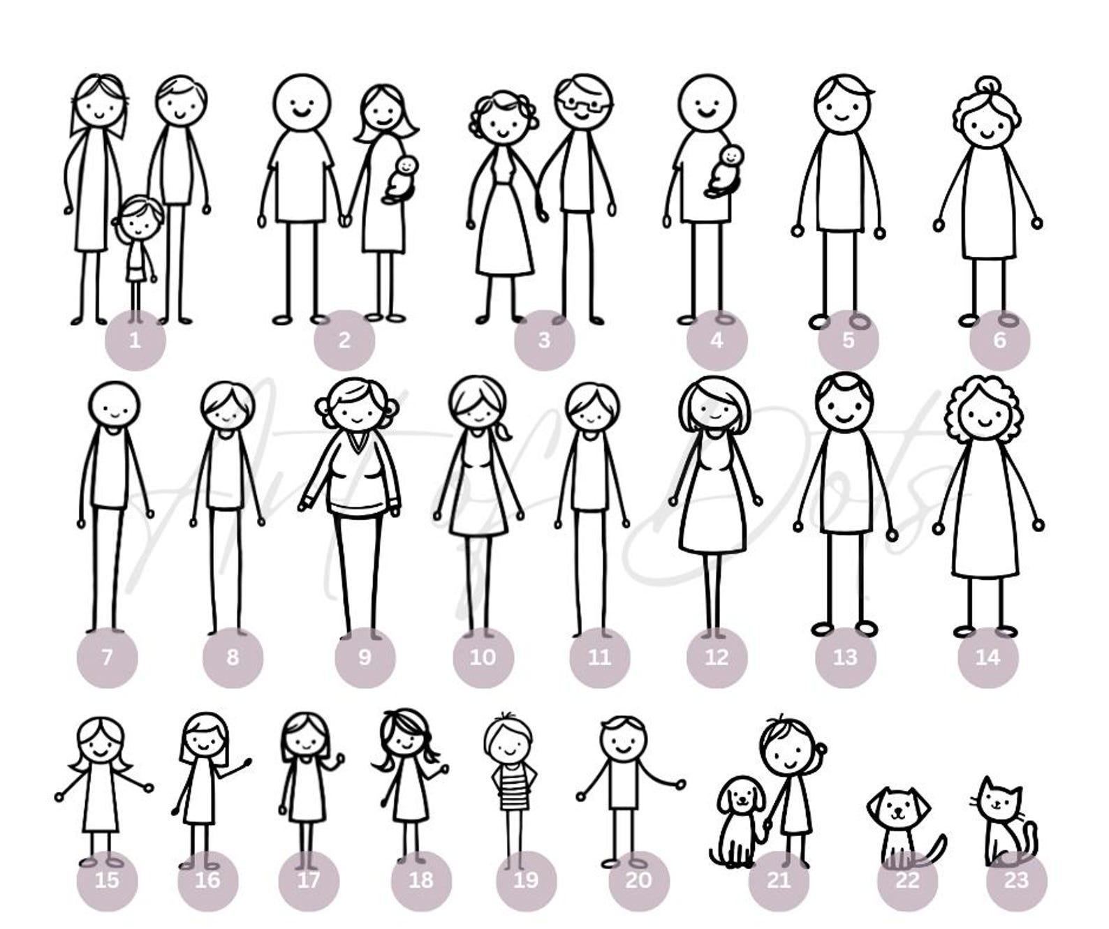 Stick Family Custom Embroidery Sweatshirt, Personalized Crewneck ...
