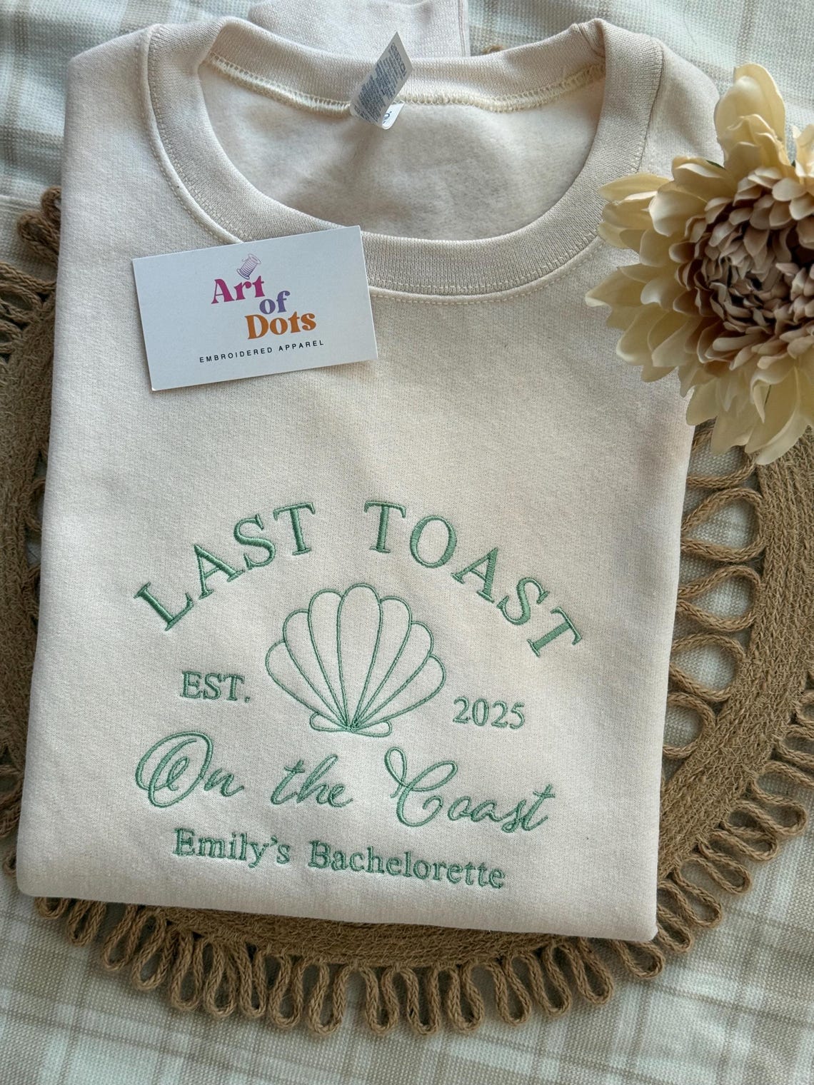 Embroidered Last Toast on the Coast Custom Bachelorette Sweatshirt ...