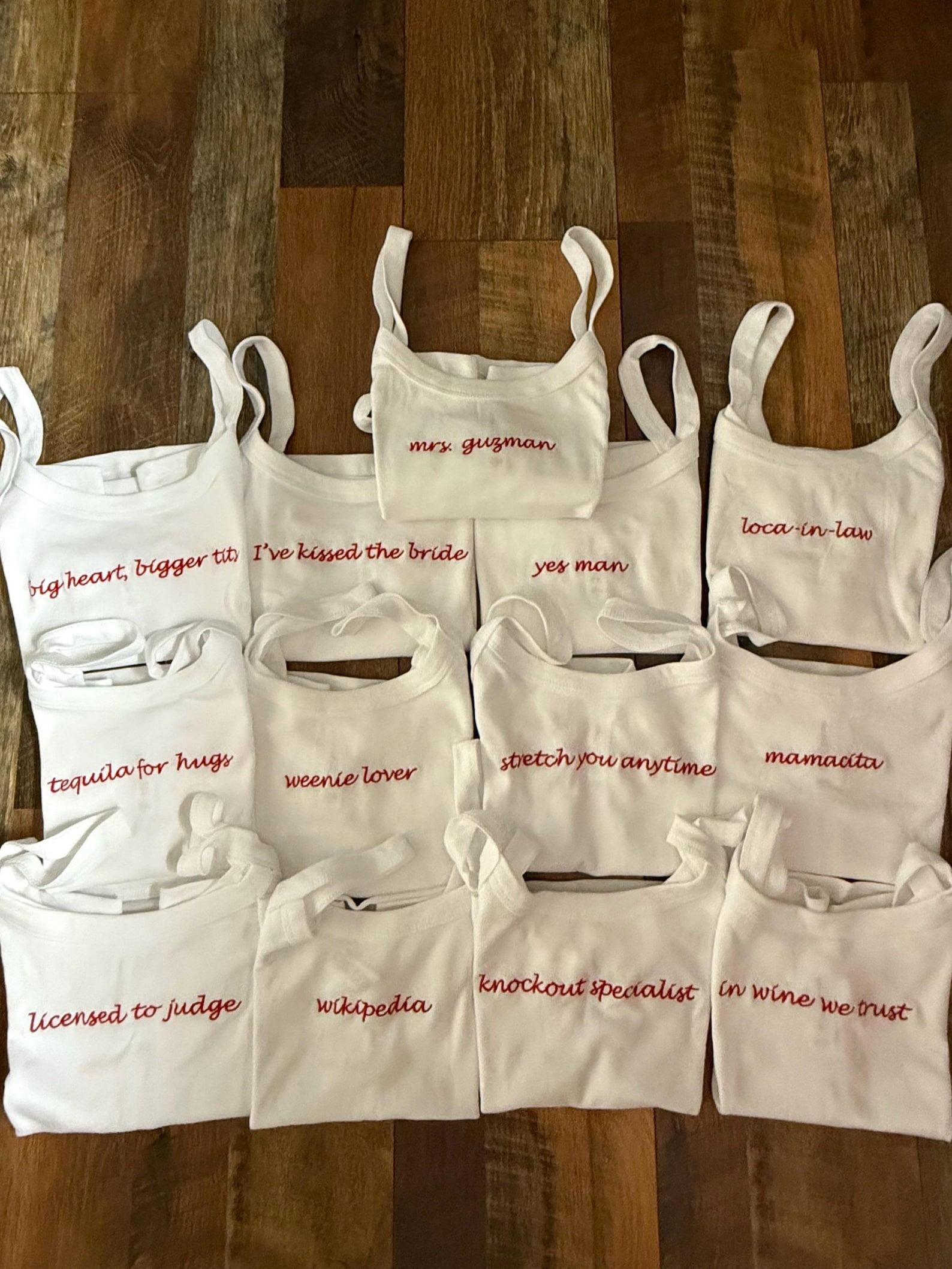Personalized Embroidered Tank Top, Custom Embroidery Mrs Bride Gift ...