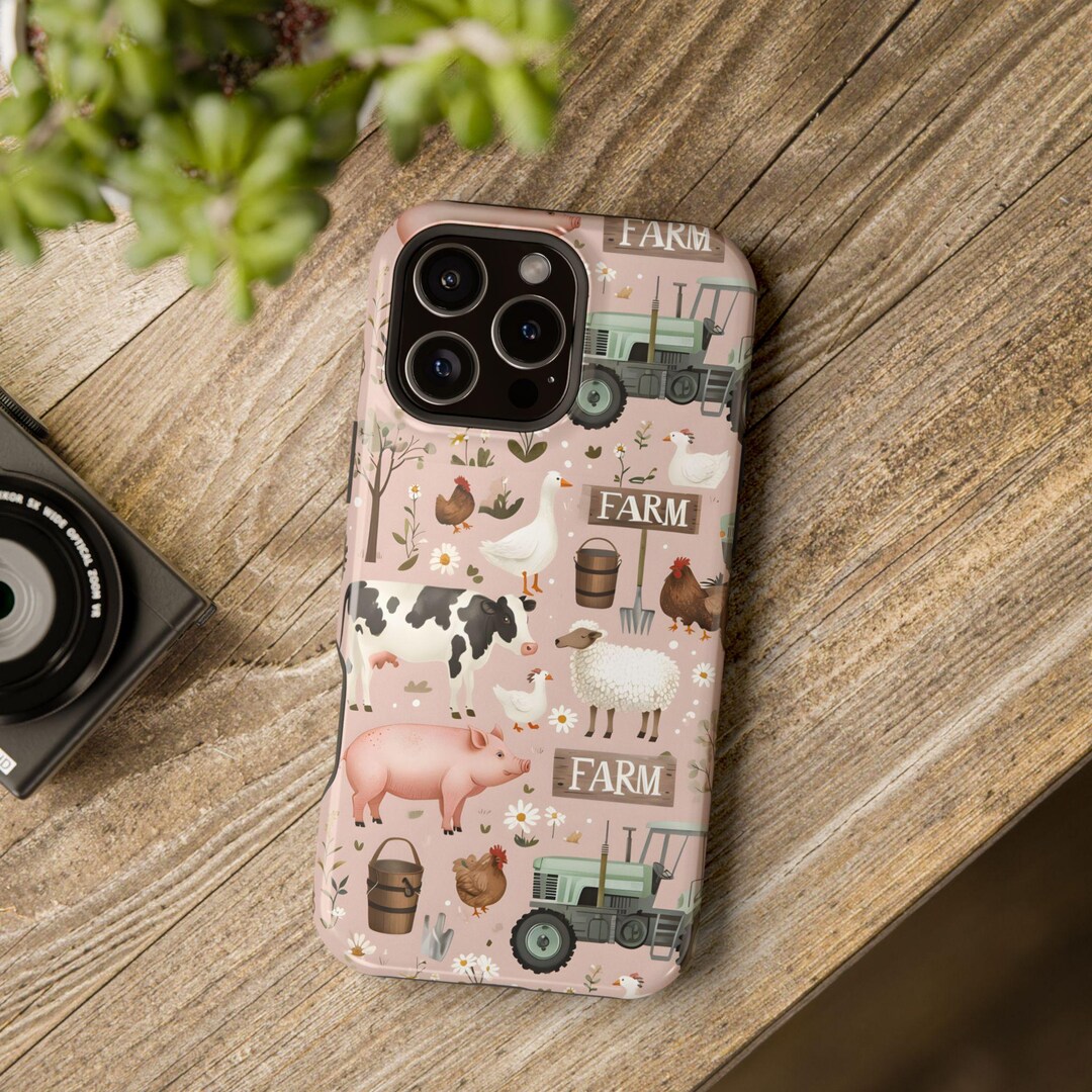 Impact-resistant Cases - Farm Animals Pink - Etsy