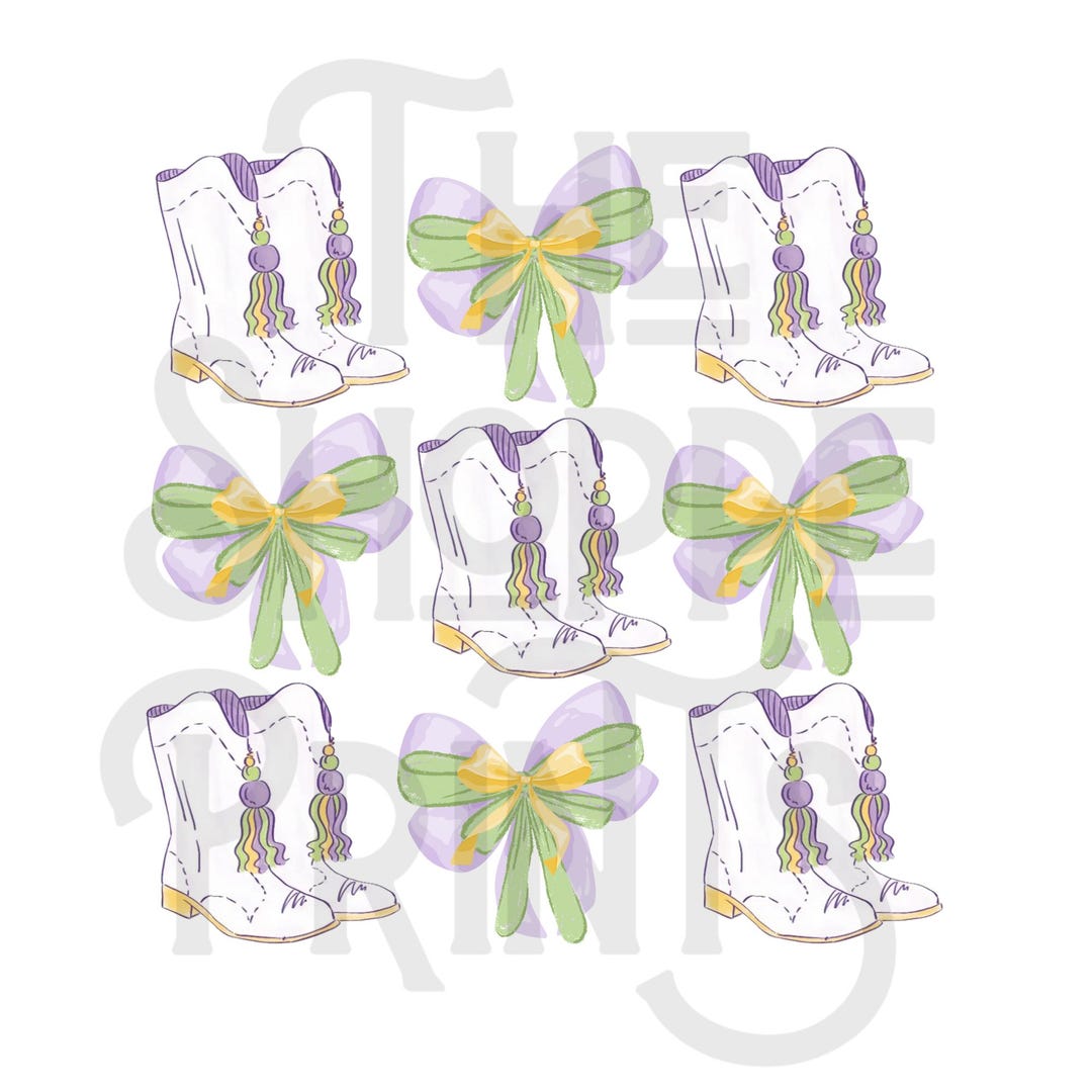 Mardi Gras Majorette Boots Coquette PNG - Etsy