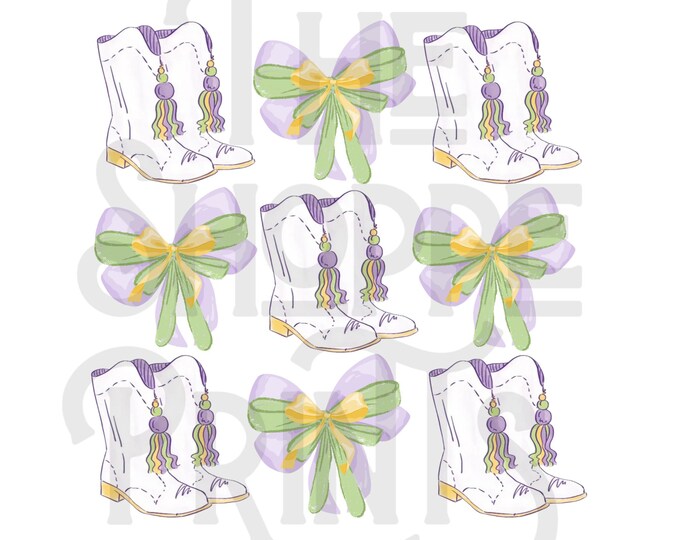 Mardi Gras Majorette Boots Coquette PNG - Etsy