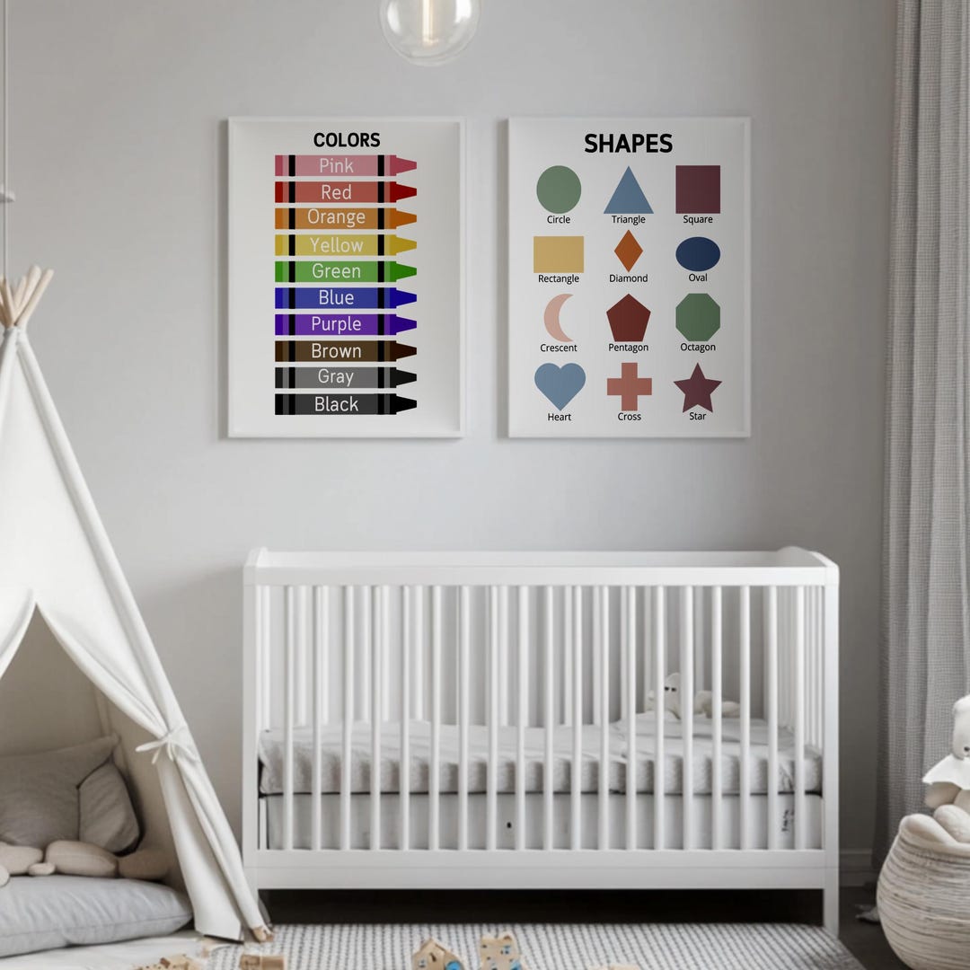 Colors & Shapes Educational Posters | Preschool and Montessori ...