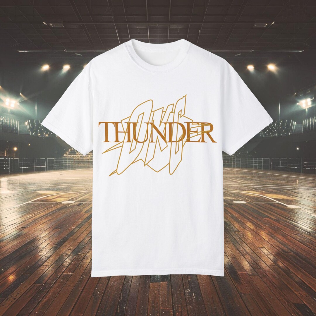 OKC Thunder Logo T-shirt: NBA Basketball Fan Apparel - Etsy