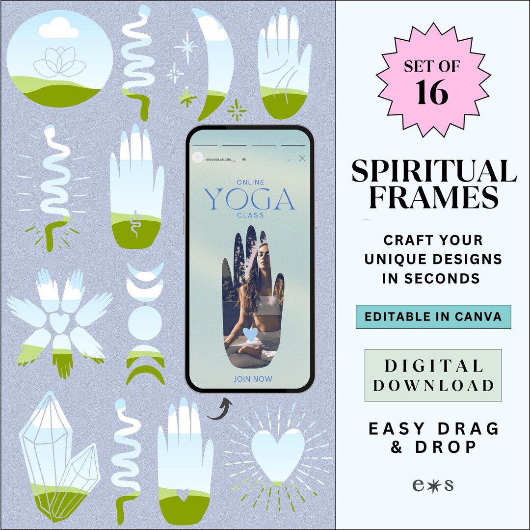 Spiritual Canva Frame Template Drag and Drop Photo Frame Fill Your Own ...