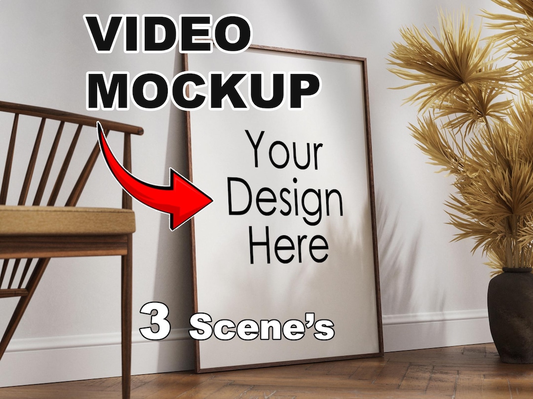 Video Mockup | DIN A ISO | Seamless Loop | Animated Mockup | Vertical ...