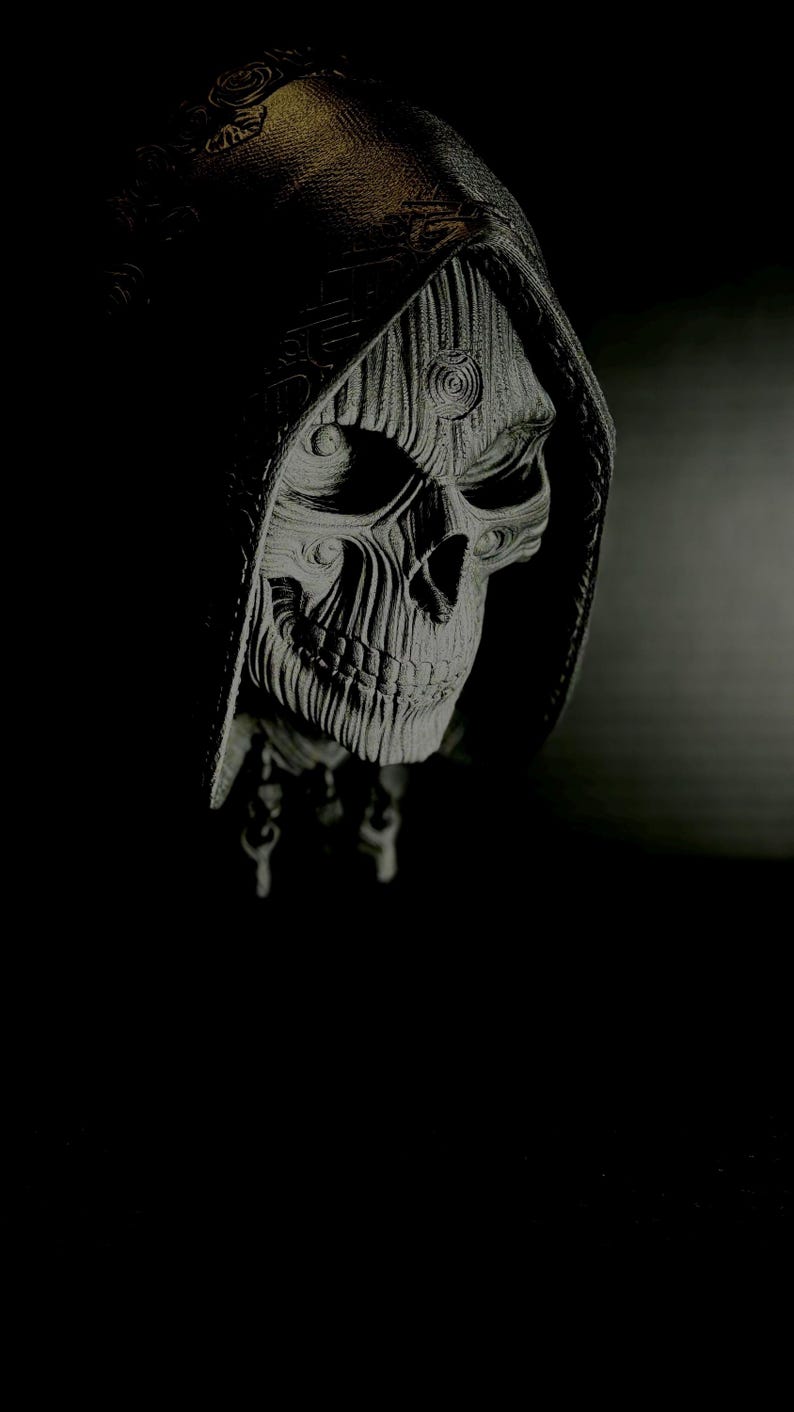 Holly Death 3D Printed Statue – Gothic Skeleton Figurine – Day of the ...