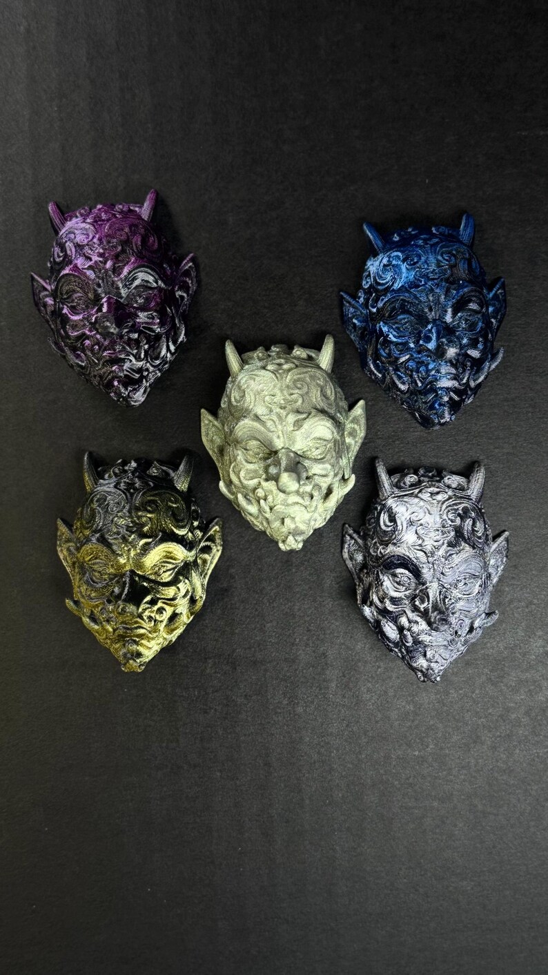 Tengu Mask Sculpture – 3D Printed Japanese Yokai Wall Art, Mythological ...