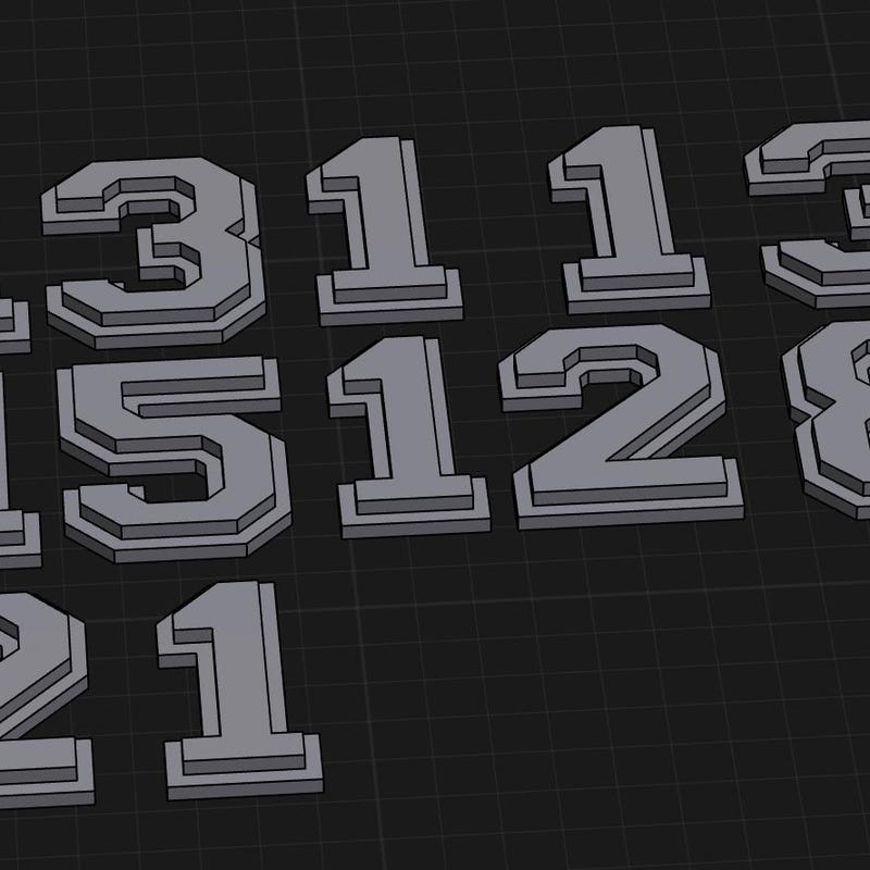 3d Numbers - Etsy