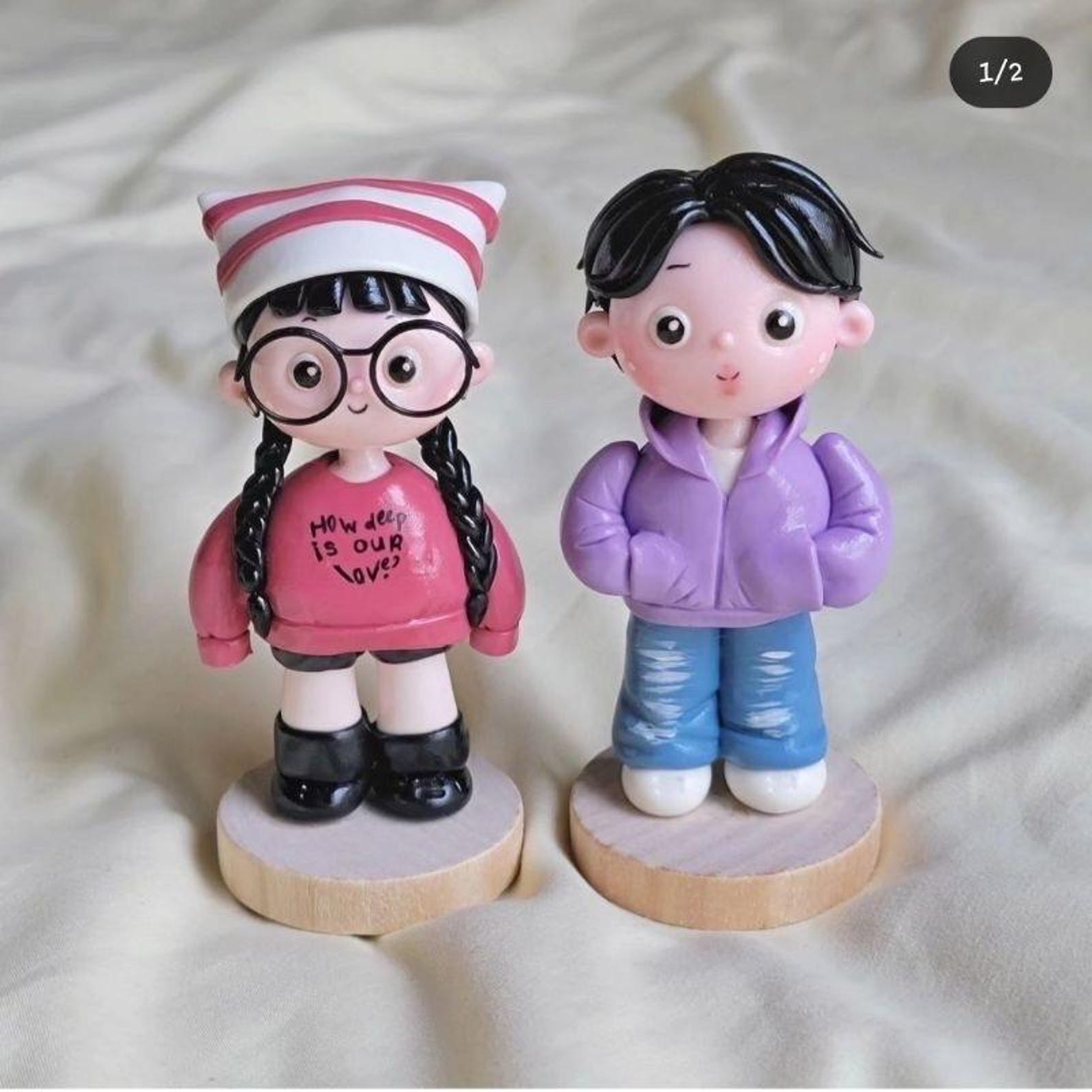 Custom Chibi Clay Figurine – Dry Clay Doll – Personalized Desk Decor ...