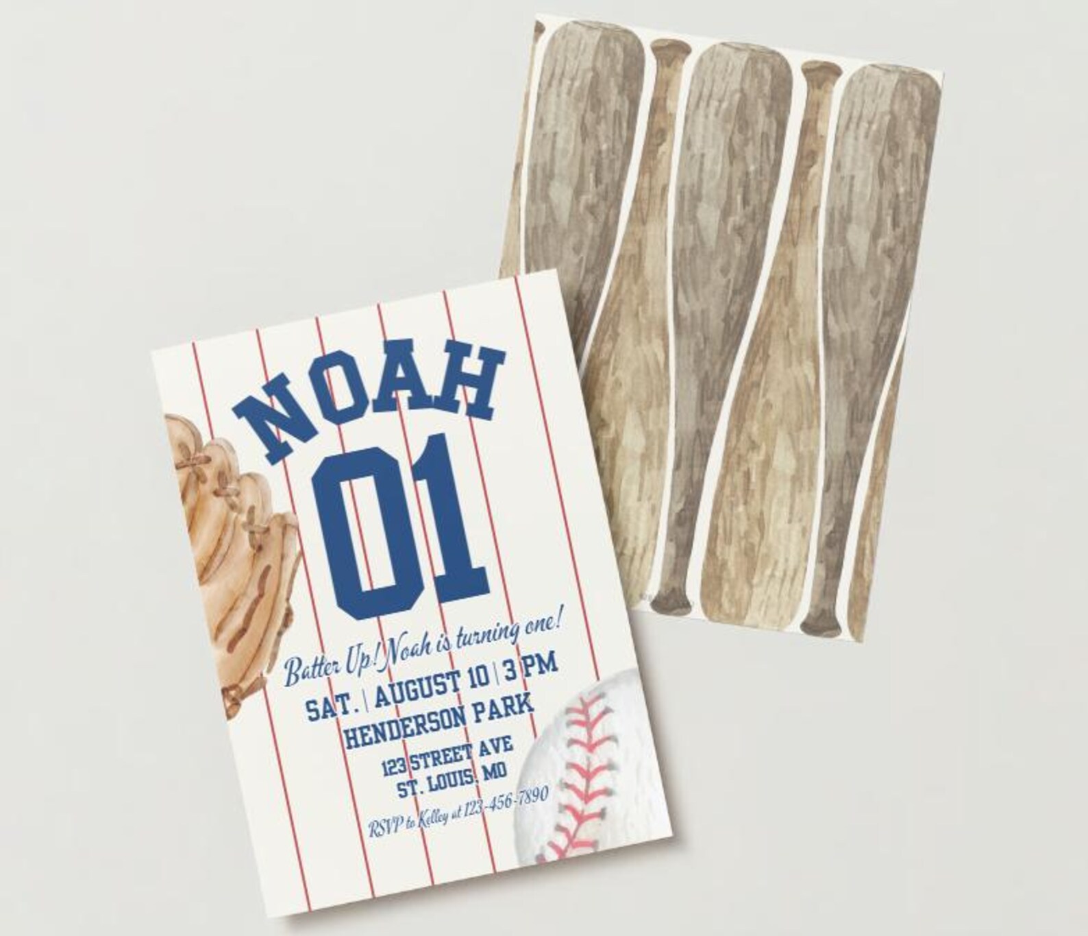 Baseball Birthday Invitation Template - Batter up First Birthday Party ...
