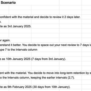 Spaced Repetition Study Spreadsheet - Etsy