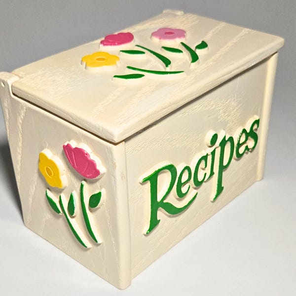 Painted Recipe Box - Etsy