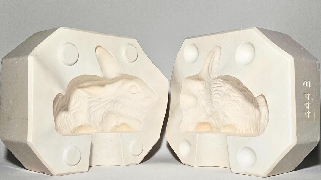 1980 Duncan DM-444B 4" Tall Realistic Rabbit Slip Casting Mold for ...