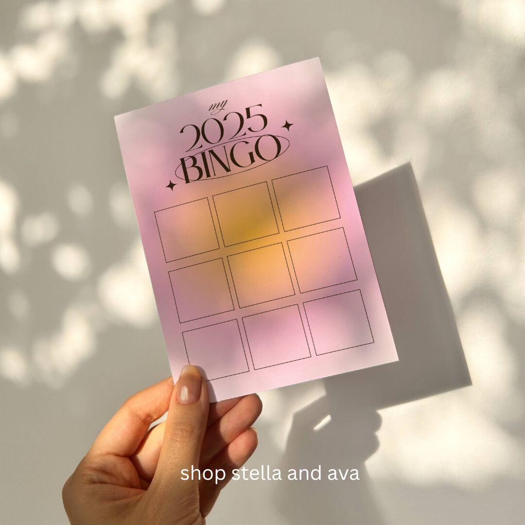 2025 Bingo Card, Bingo Card Template, 2025 Vision Board, 2025 ...