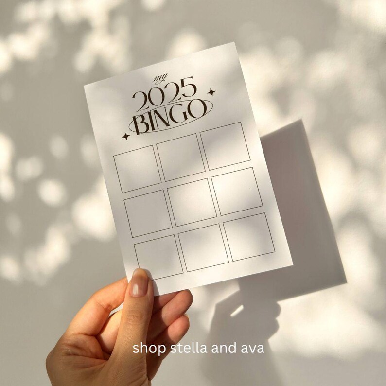 2025 Bingo Card, Bingo Card Template, 2025 Vision Board, 2025 ...