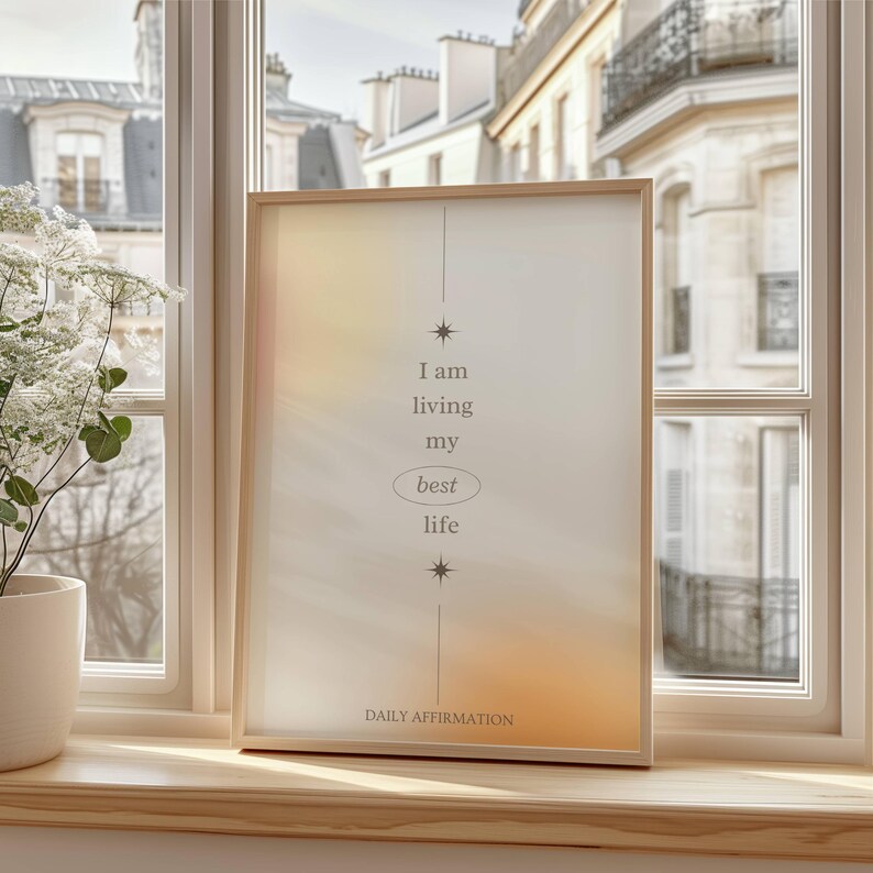 Affirmation Wall Art, Positive Affirmations, Words of Affirmation ...