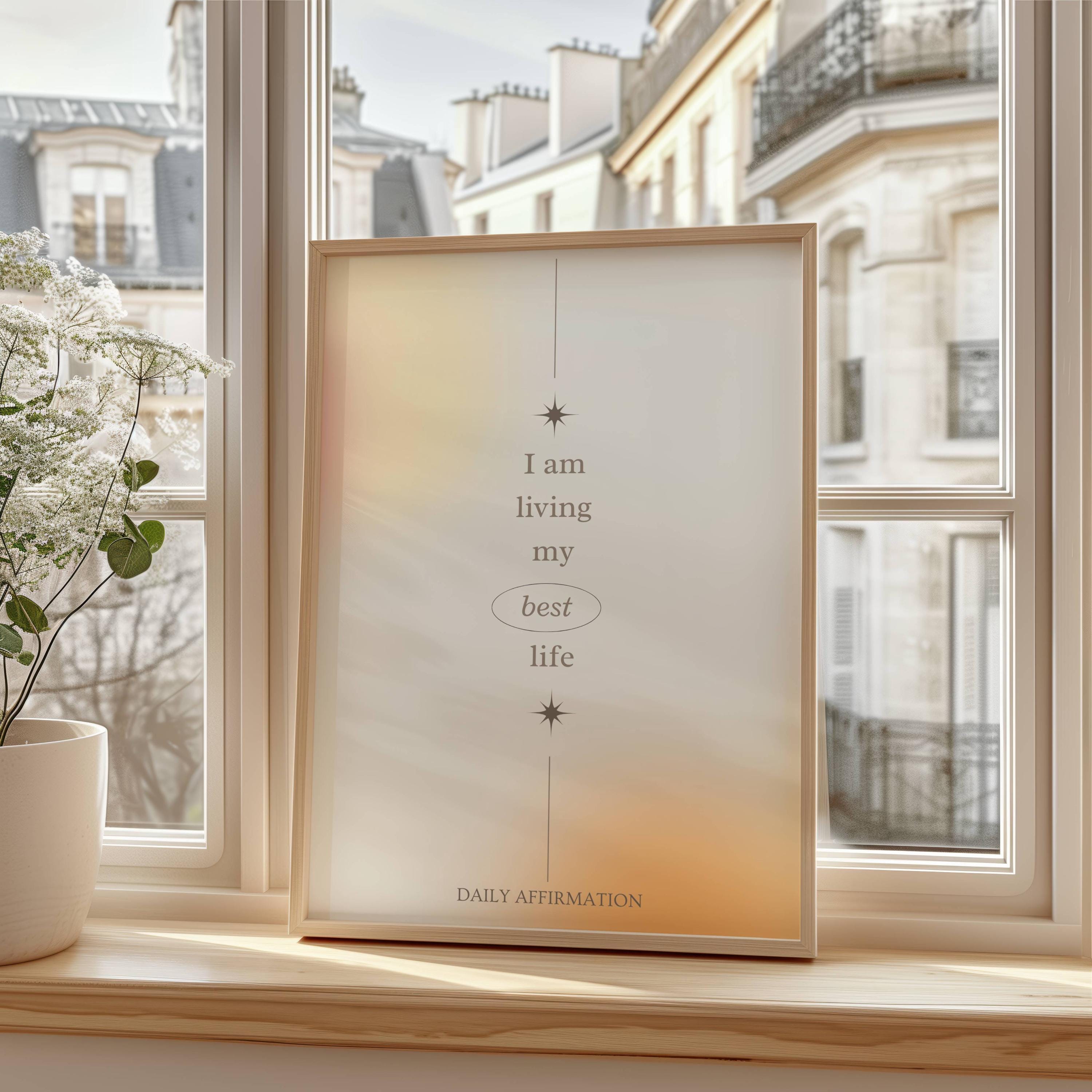 Affirmation Wall Art, Positive Affirmations, Words of Affirmation ...