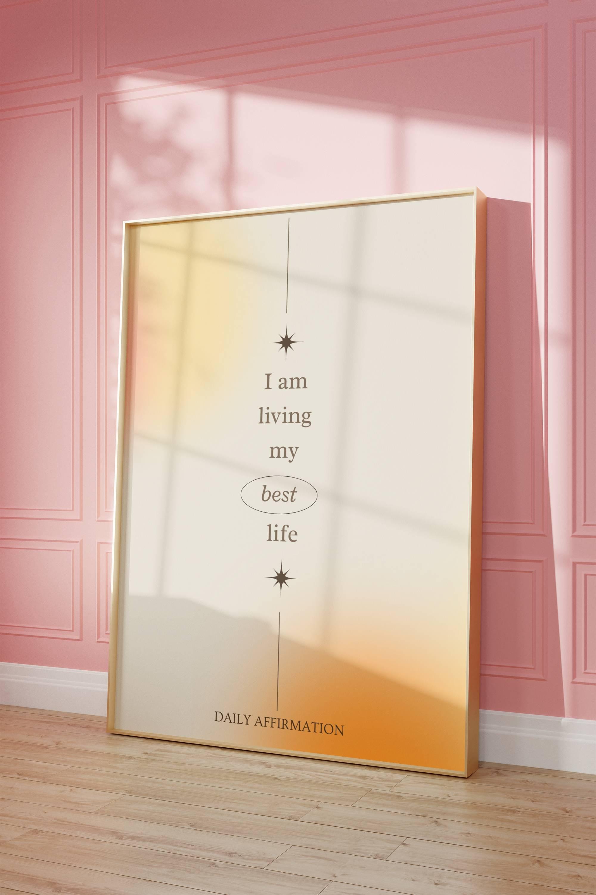 Affirmation Wall Art, Positive Affirmations, Words of Affirmation ...