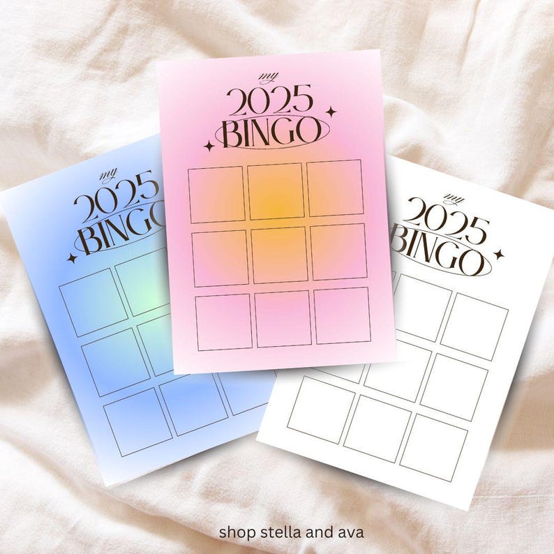 2025 Bingo Card, Bingo Card Template, 2025 Vision Board, 2025 ...