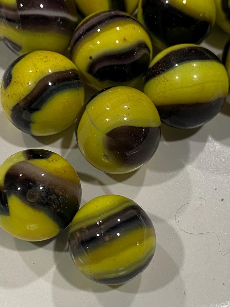 Vintage King Bumblebee Glass Marble Lot of 19 - Etsy